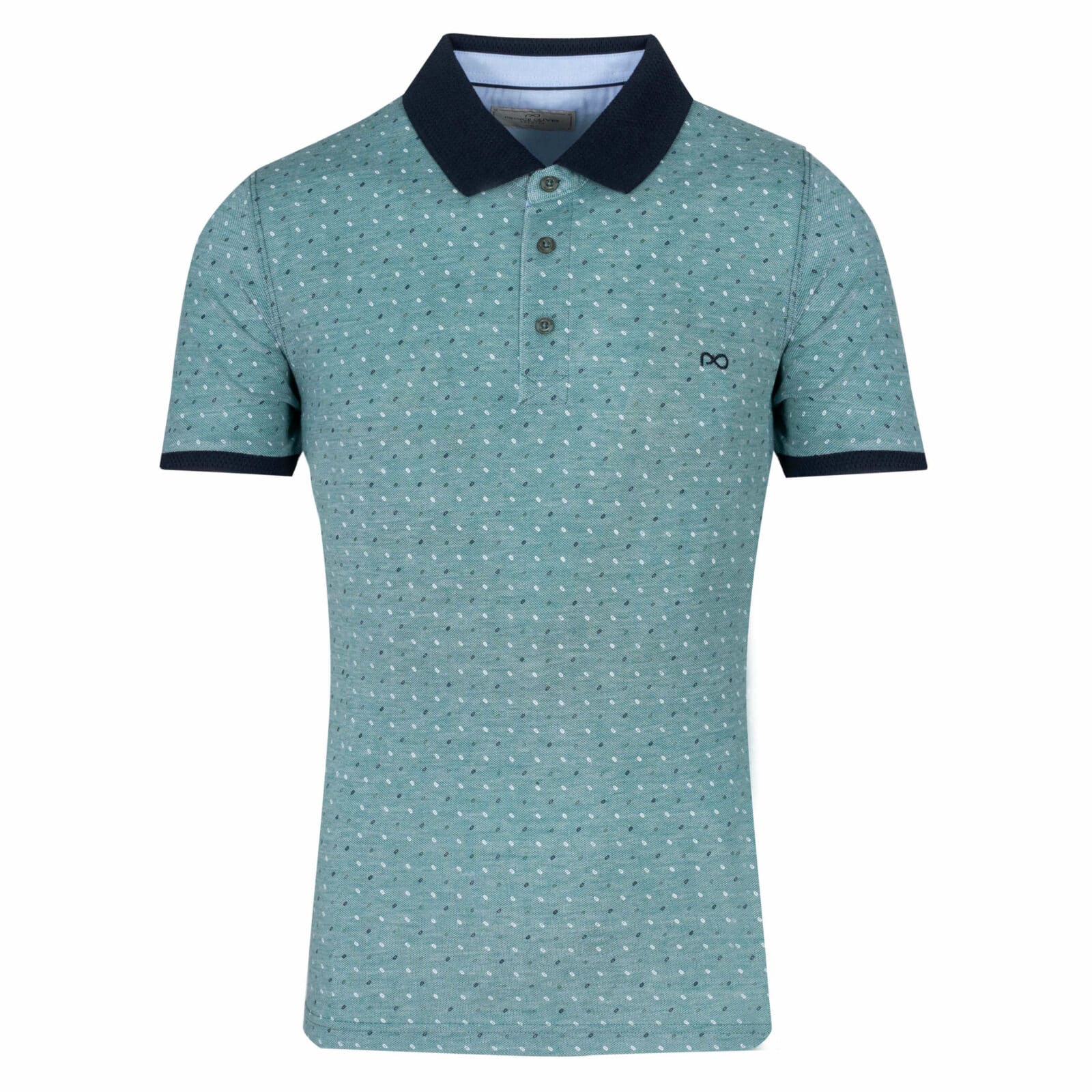 Prince Oliver Premium Polo Πράσινο με Μικροσχέδιο 100% Cotton (Modern ...