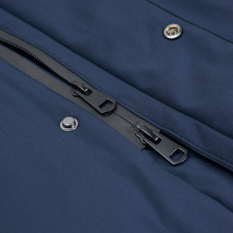 Water Repellent Hooded Parka Jacket Blue Modern Fit - Prince Oliver